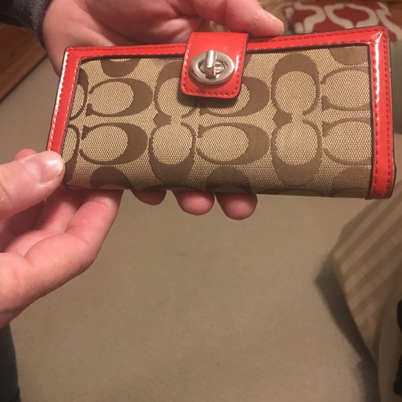 Coach | Bags | Coach Purse And Wallet Burnt Orange | Poshmark